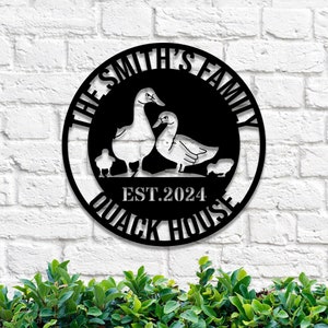 Personalized Duck Farm Sign, Duck Gift,custom Duck Quack House Metal ...