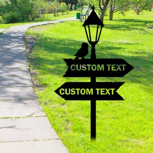 Personalized Destination Arrow Metal Signs, Address Stake,custom ...