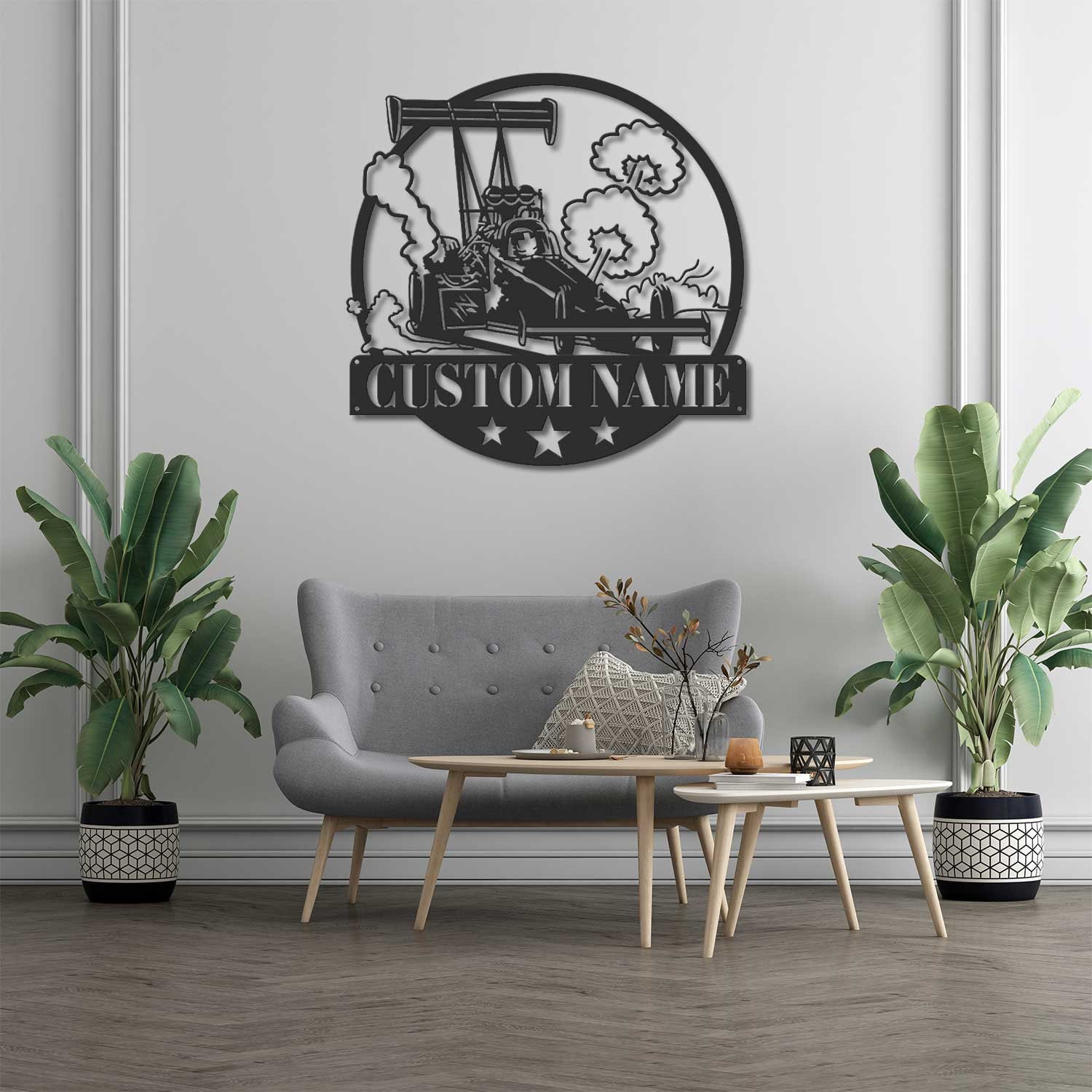 Personalized Top Fuel Dragster Metal Wall Art, Custom Dragster Name ...