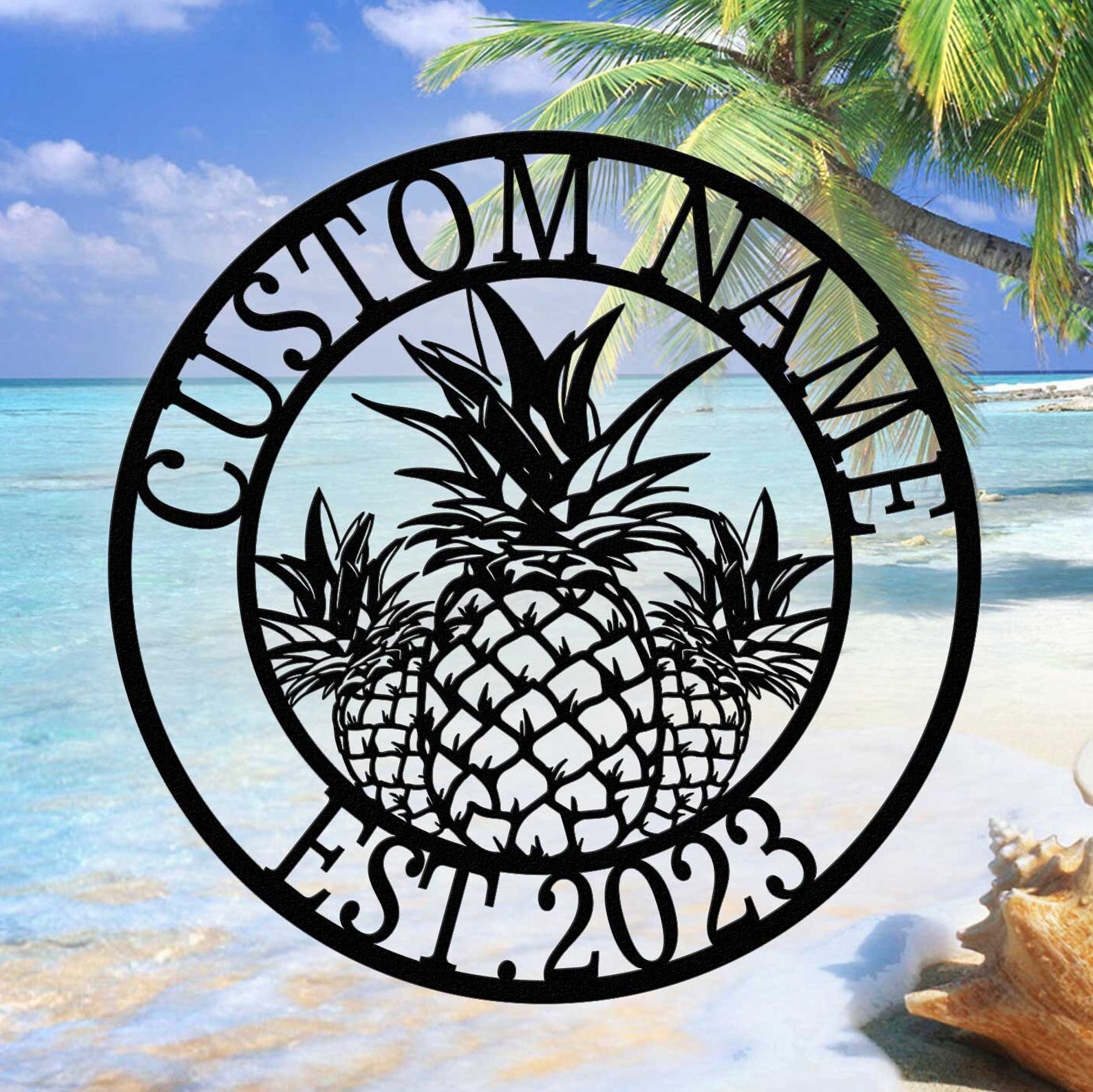 Personalized Pineapple Metal Sign, Pineapple Gift,custom Pineapple Sign ...