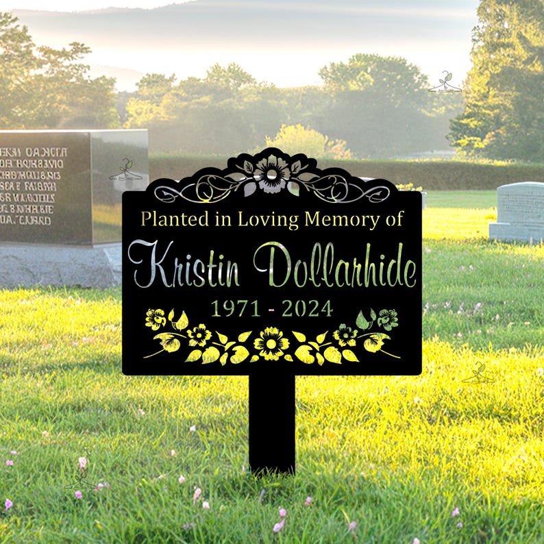 Personalized Memorial Garden Stake, Custom tree Dedication Plaque ...