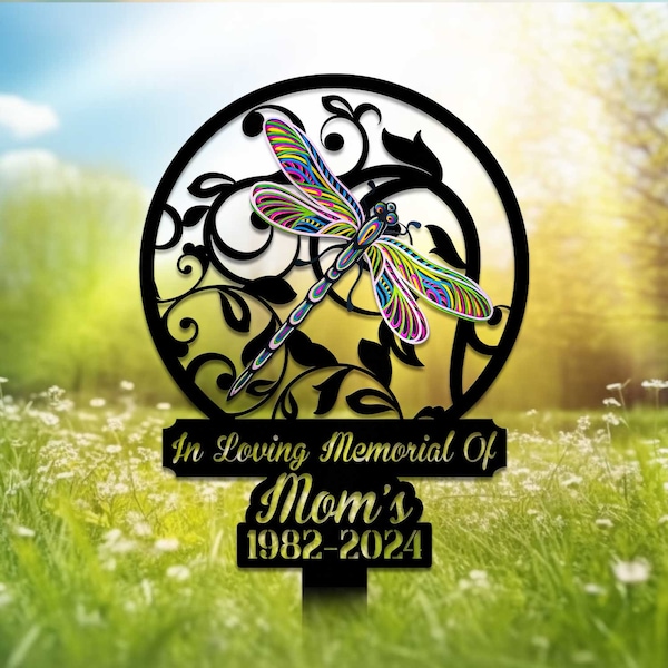Dragonfly Memorial Stone - Etsy