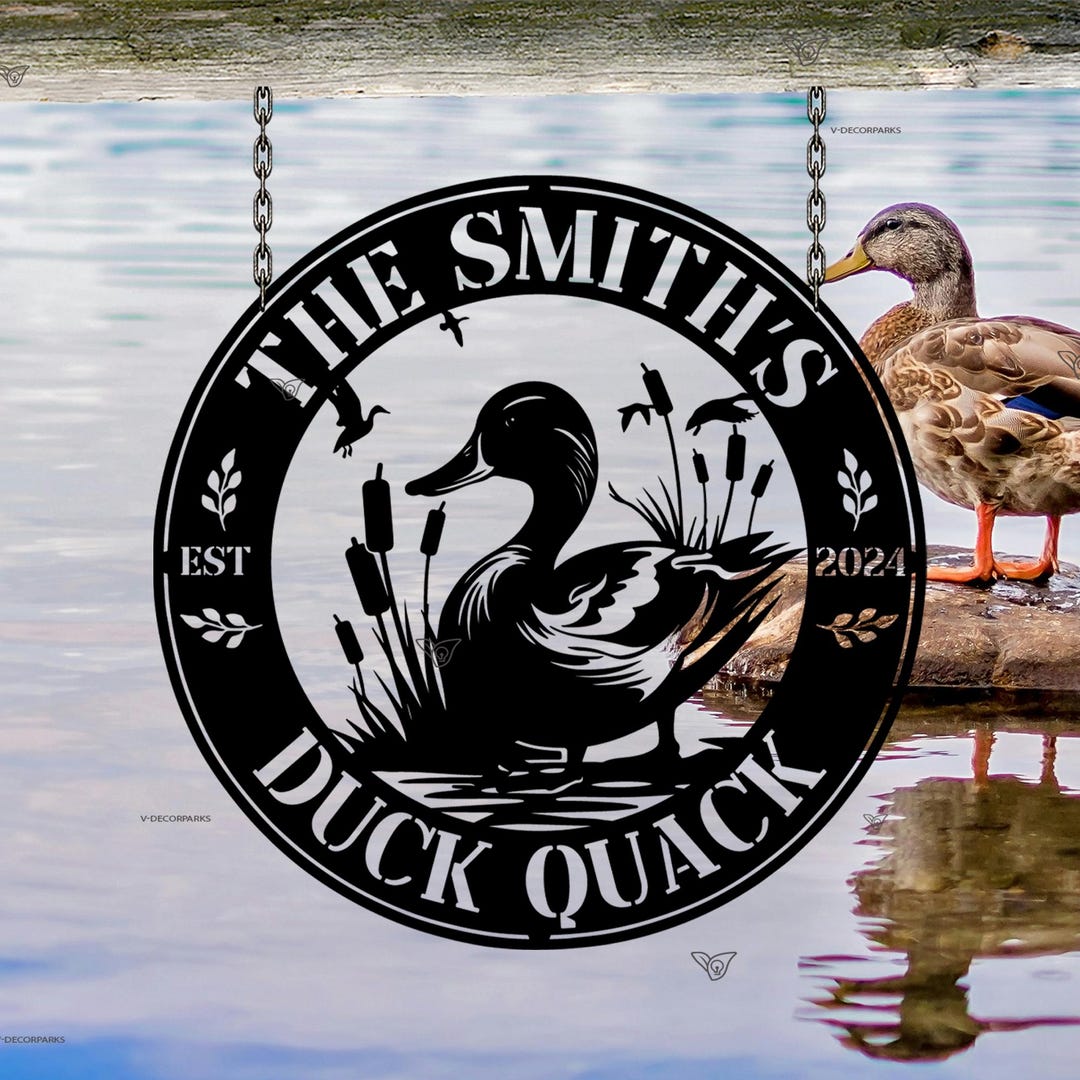 Duck Farm Metal Sign Custom, Duck Quack House Sign, Duck Hutch Coop ...