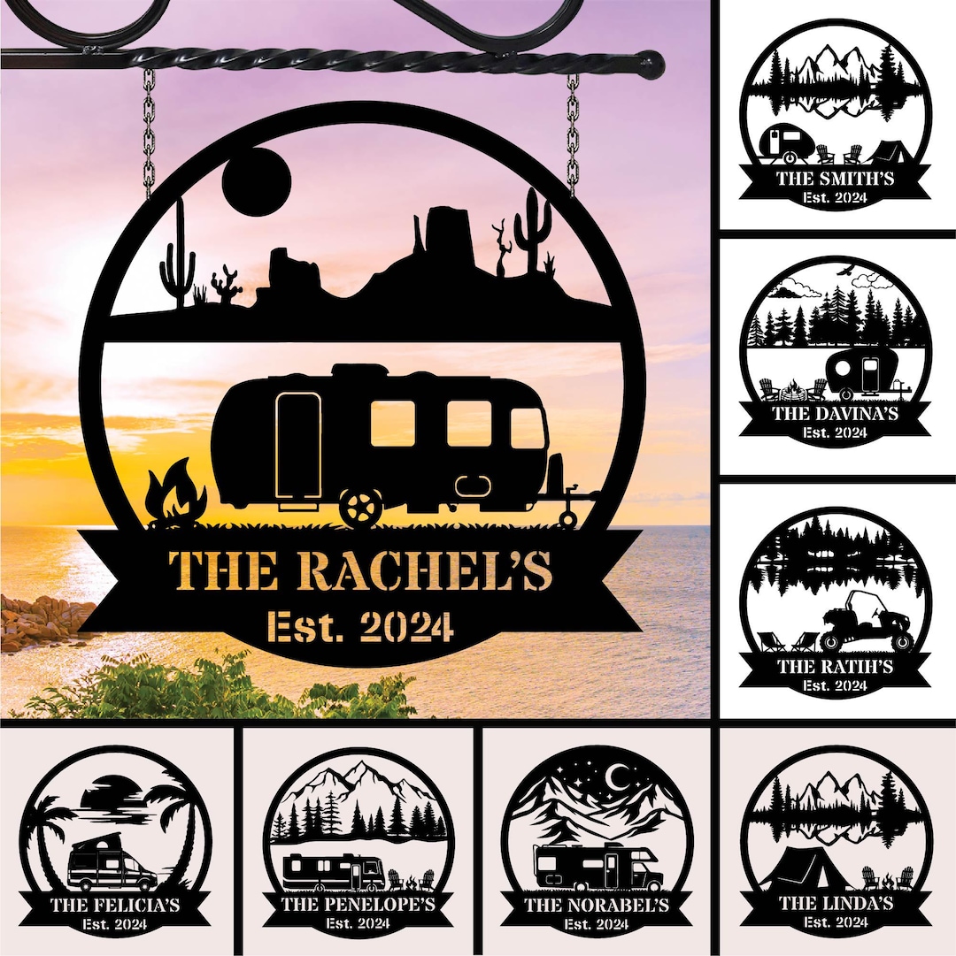 Custom RV & Camper Metal Sign, Personalized Your Own Camping Sign ...
