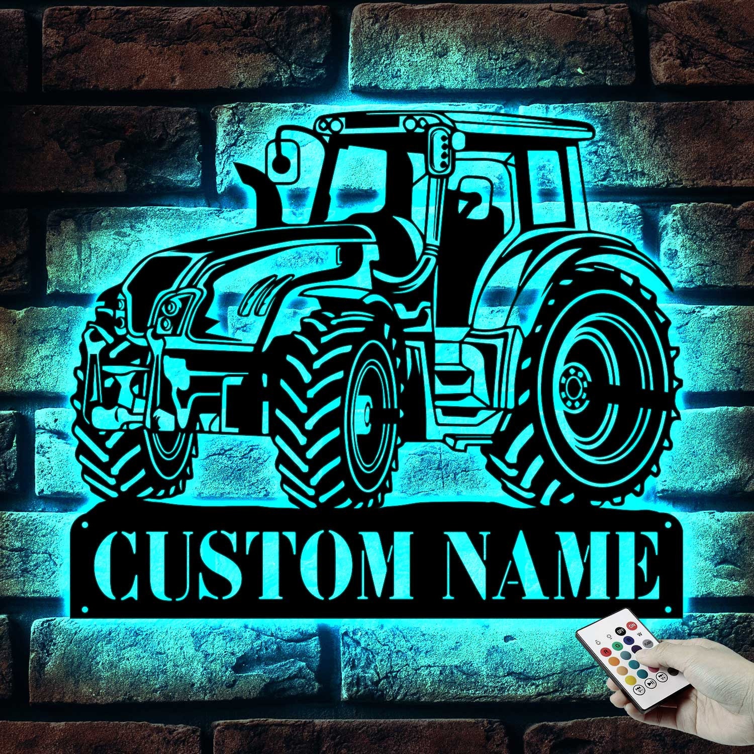 Custom Tractor Driver Metal Wall Art LED Light, Tractor Gift ...