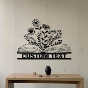 Personalized Library Sign, Custom Books Metal Sign, Reading Room Sign ...
