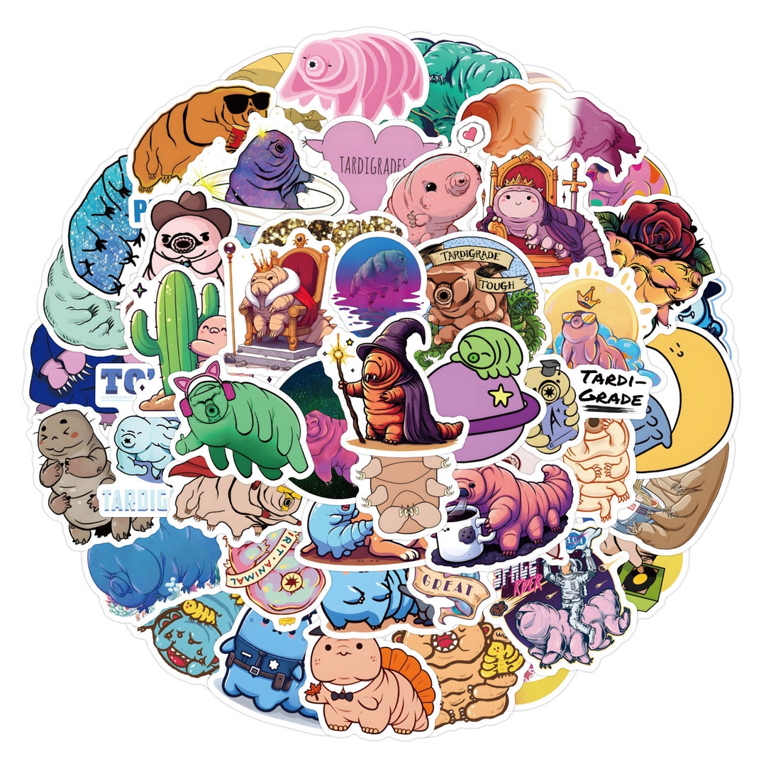 60 Tardigrade Stickers/water Bear - Etsy