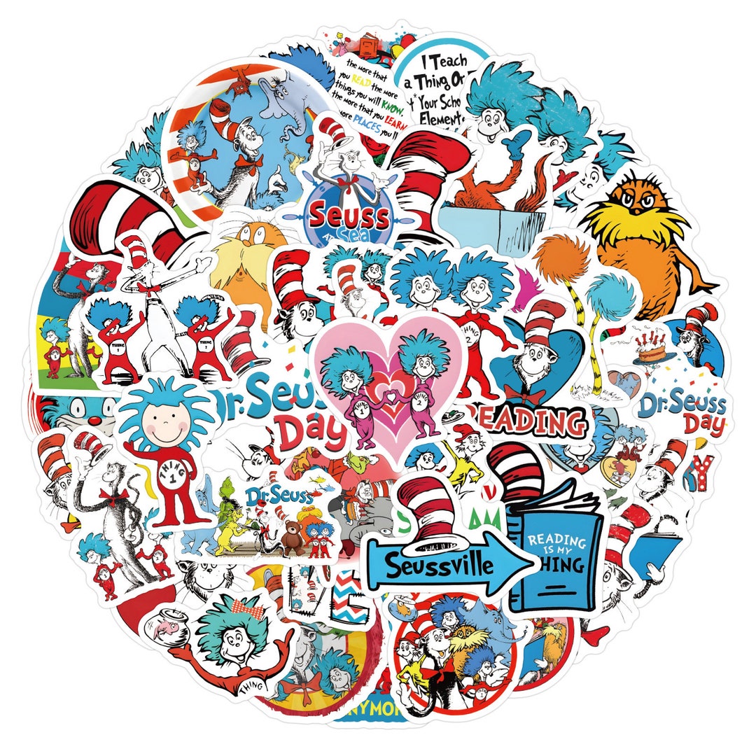 60 Dr. Seuss Sticker Pack - Etsy