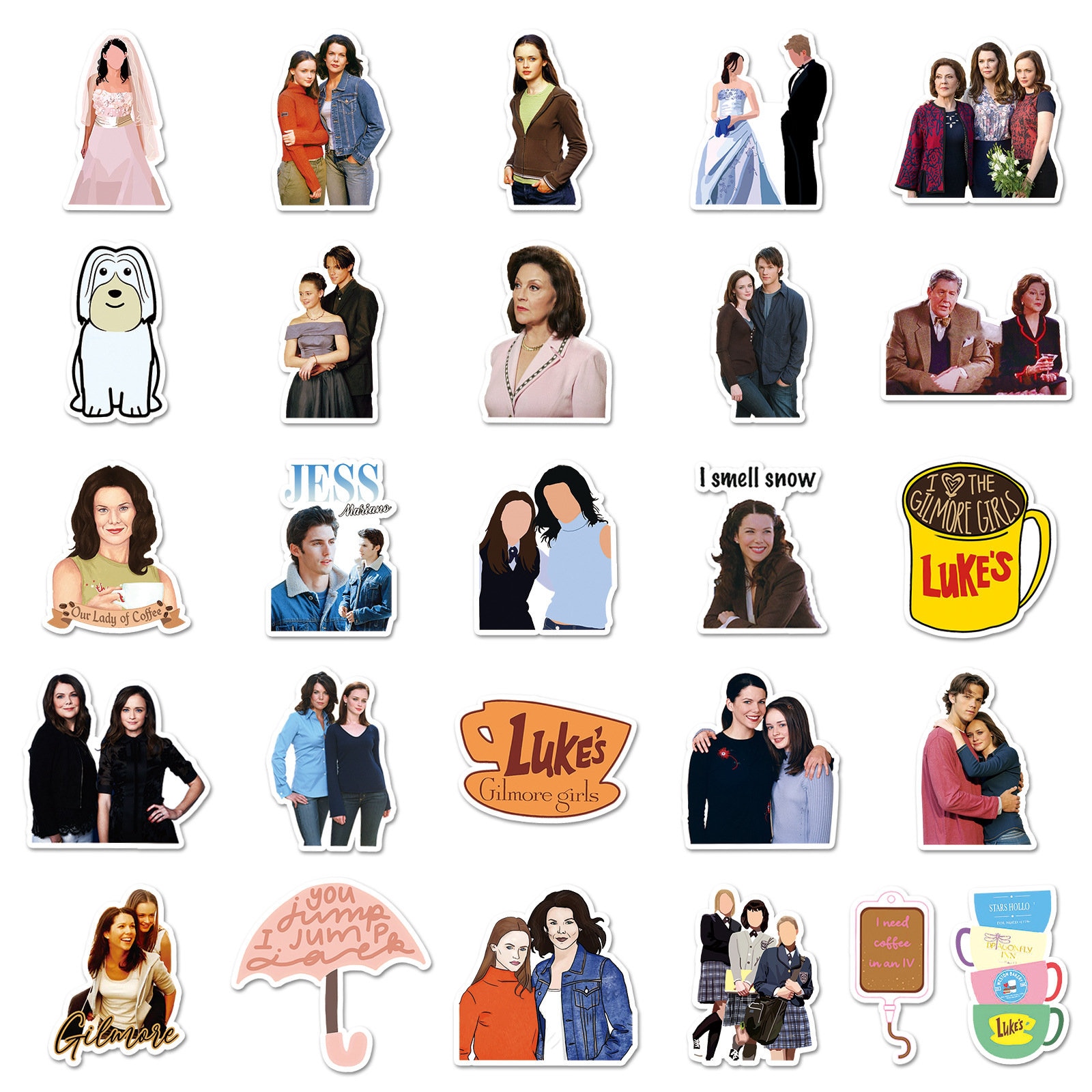 50 Gilmore Girls Stickers/vinyl Sticker/waterproof Sticker/phone ...