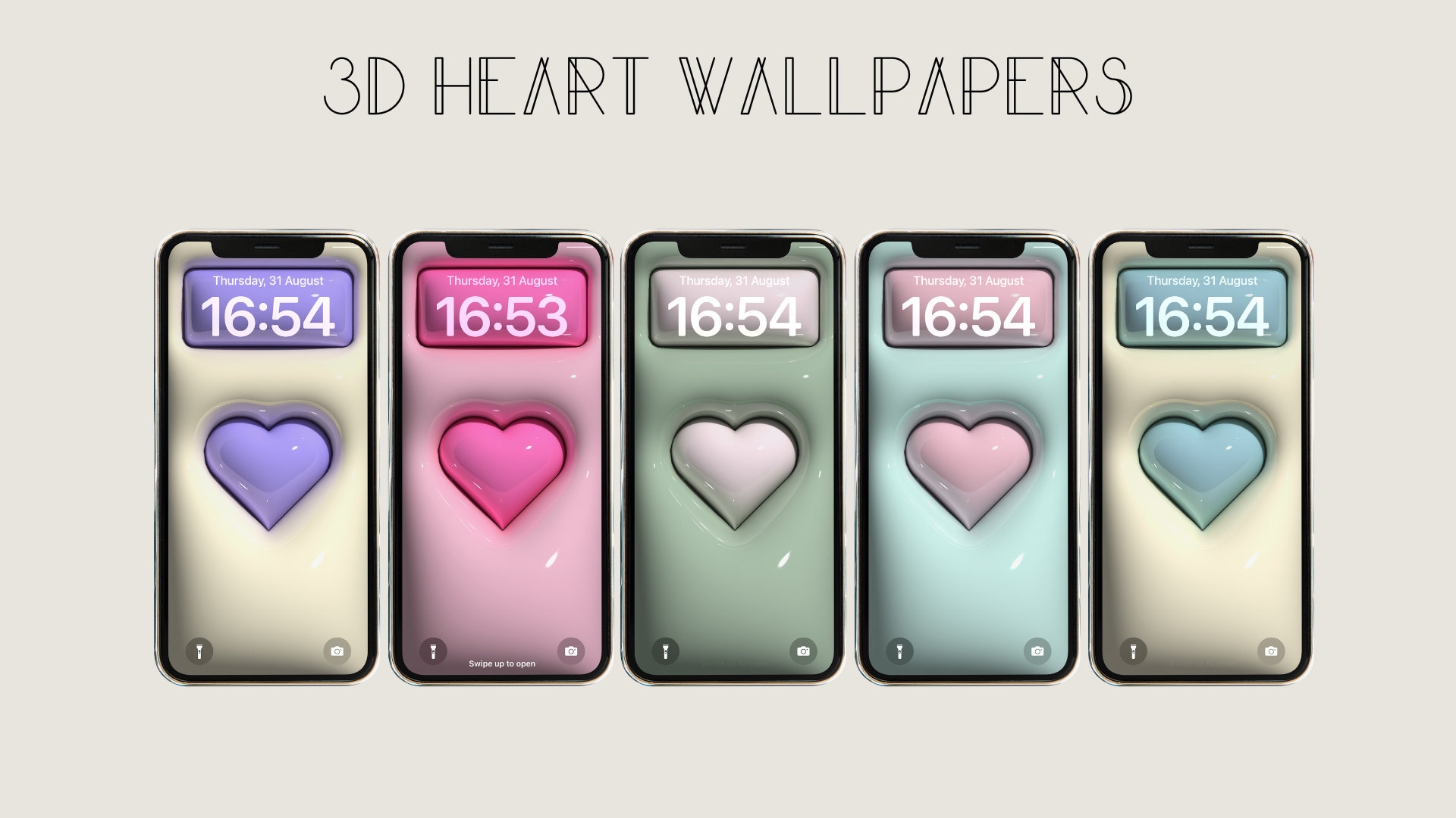 3D Heart IOS Wallpaper - Etsy