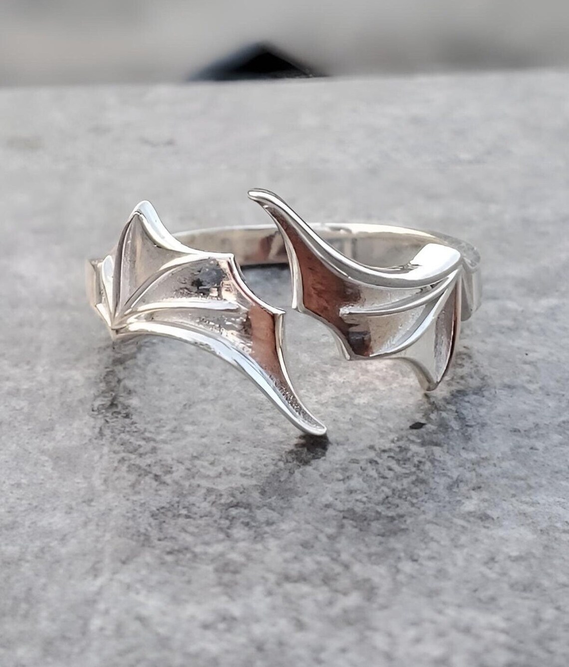 Demon Wing Ring for Women, Silver Devil Wing Ring, Designer Halloween ...