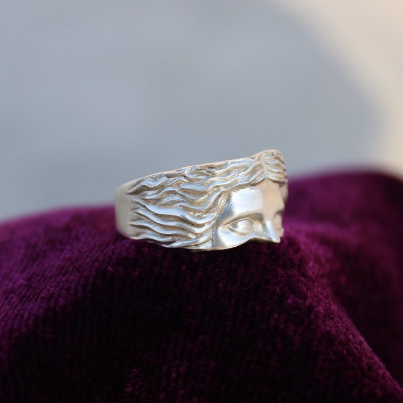 Aphrodite Ring, Venus Ring, Ancient Greek God Ring, Mystical Goddess Venus Silver Ring, Venus De ...