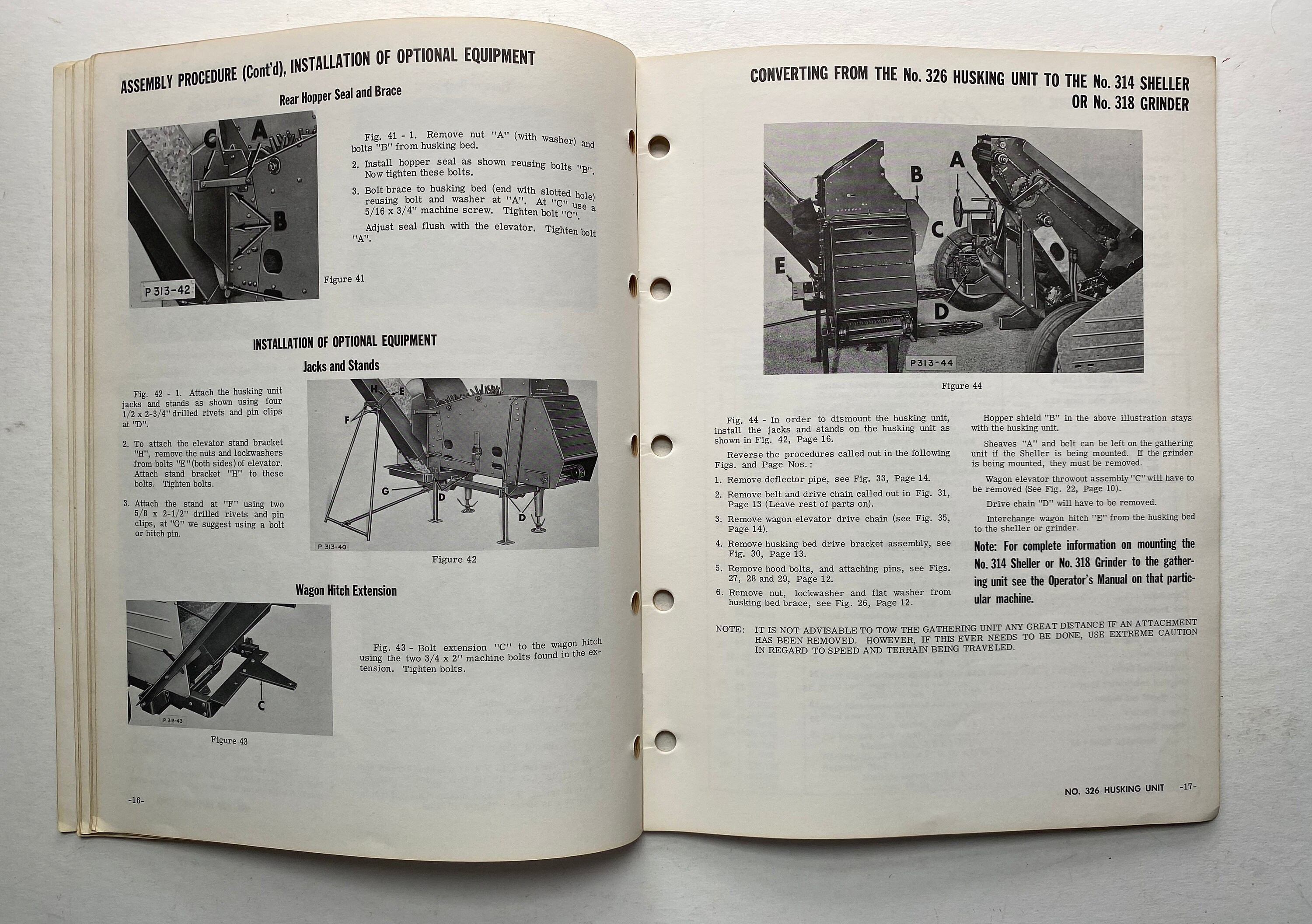 Original 1971 Avco New Idea Farm Equipment No. 326 Husking Unit ...