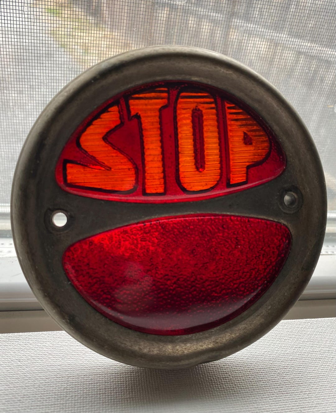 Antique Rat Rod Hot Rod STOP Tail Light Lens Cover - 4 3/8” - Raised ...