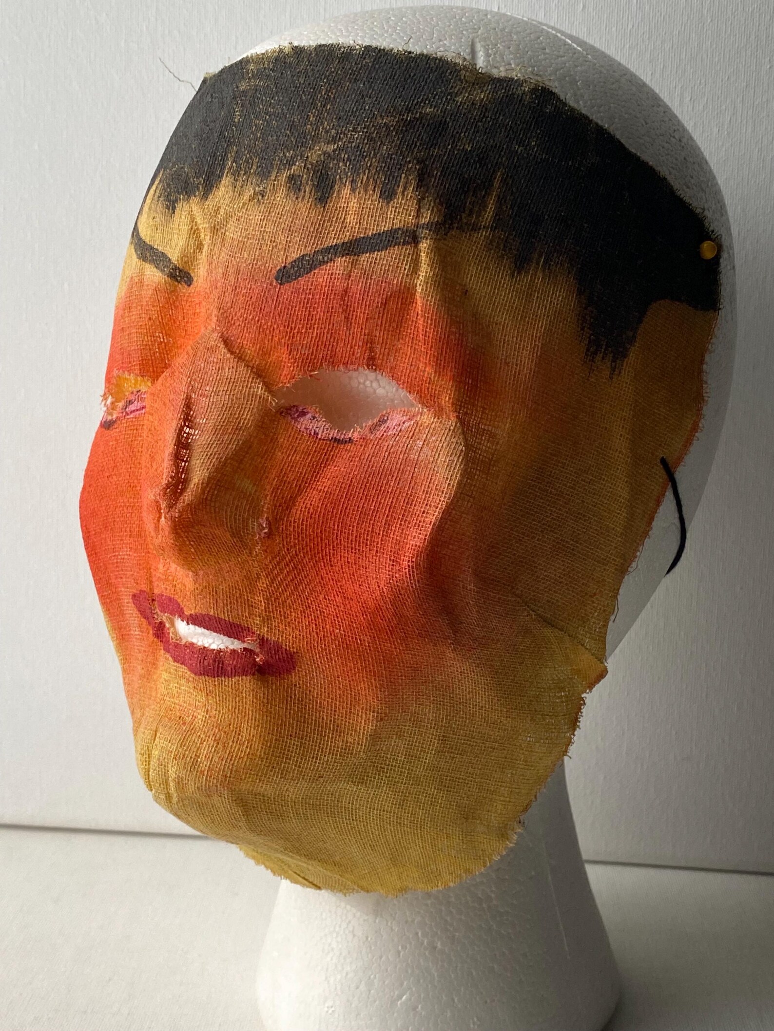 1930’s Hand Painted Oriental Man or Lady Halloween Mask - Hand Painted ...