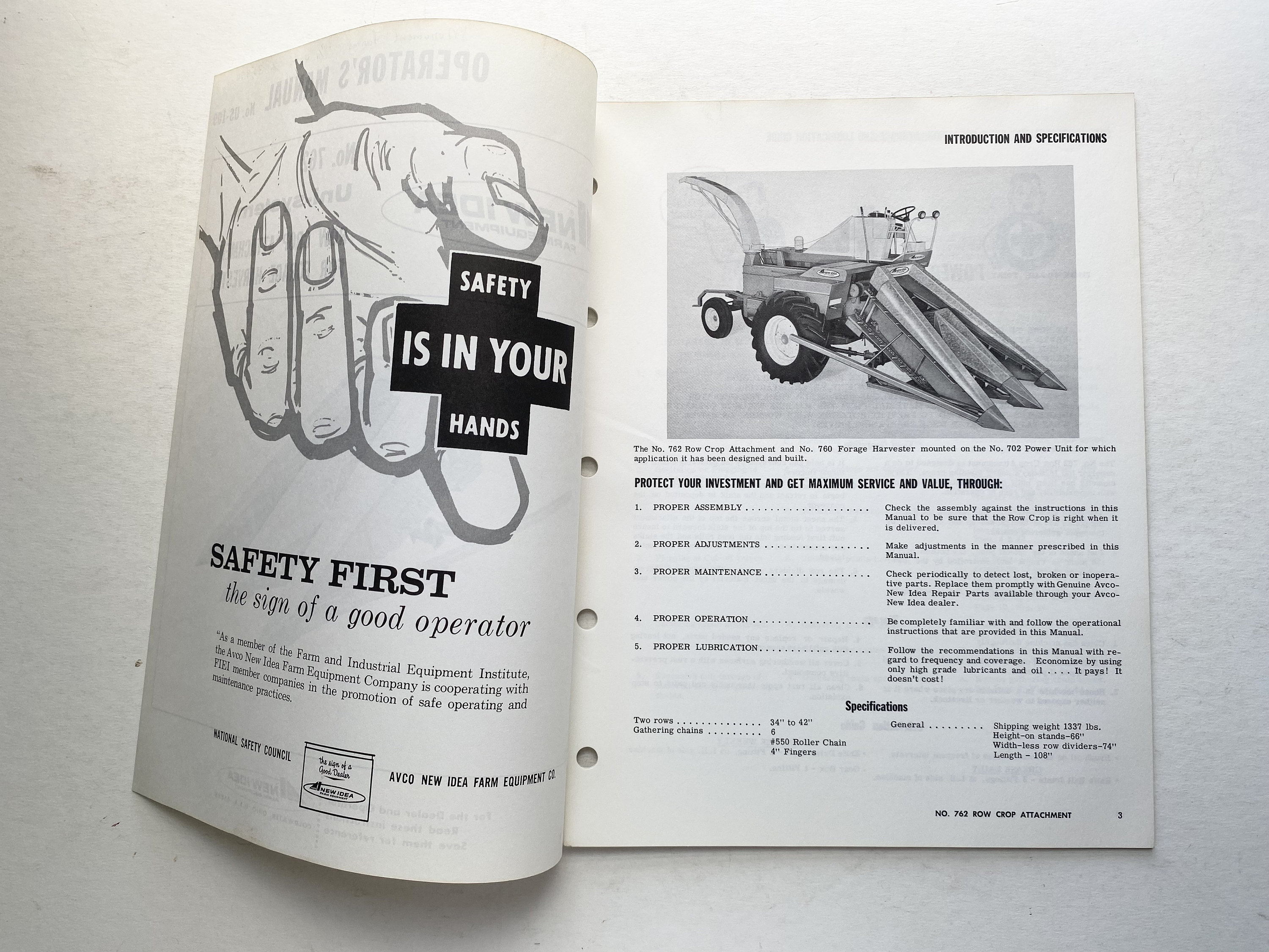 1968 Avco New Idea Farm Equipment Manual No. 762 - Etsy