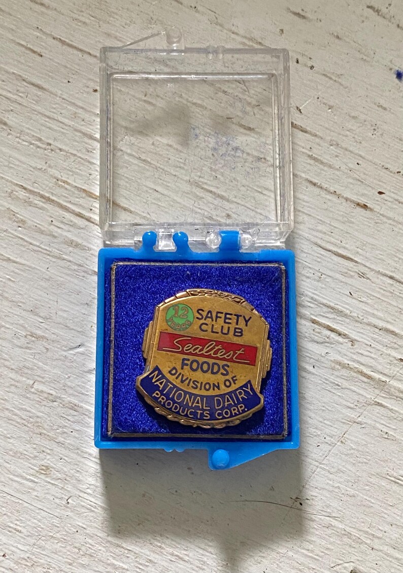 Vintage 12 Years Safety Club Lapel Pin Sealtest Foods Division of ...