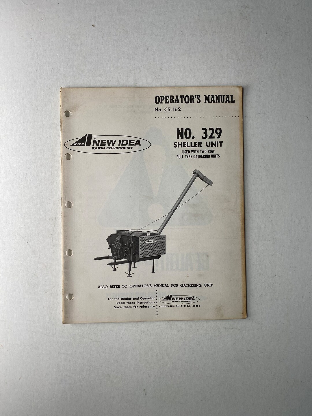Original 1978 Avco New Idea Farm Equipment No. 329 Sheller Unit ...