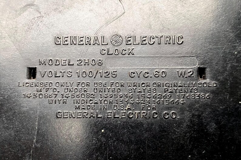 Working Vintage GE Telechron Kitchen Wall Clock Model No. 2H08 General ...