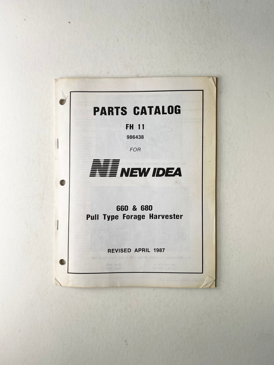 Original 1987 New Idea Farm Equipment No. 660 & 680 Pull Type Forage ...