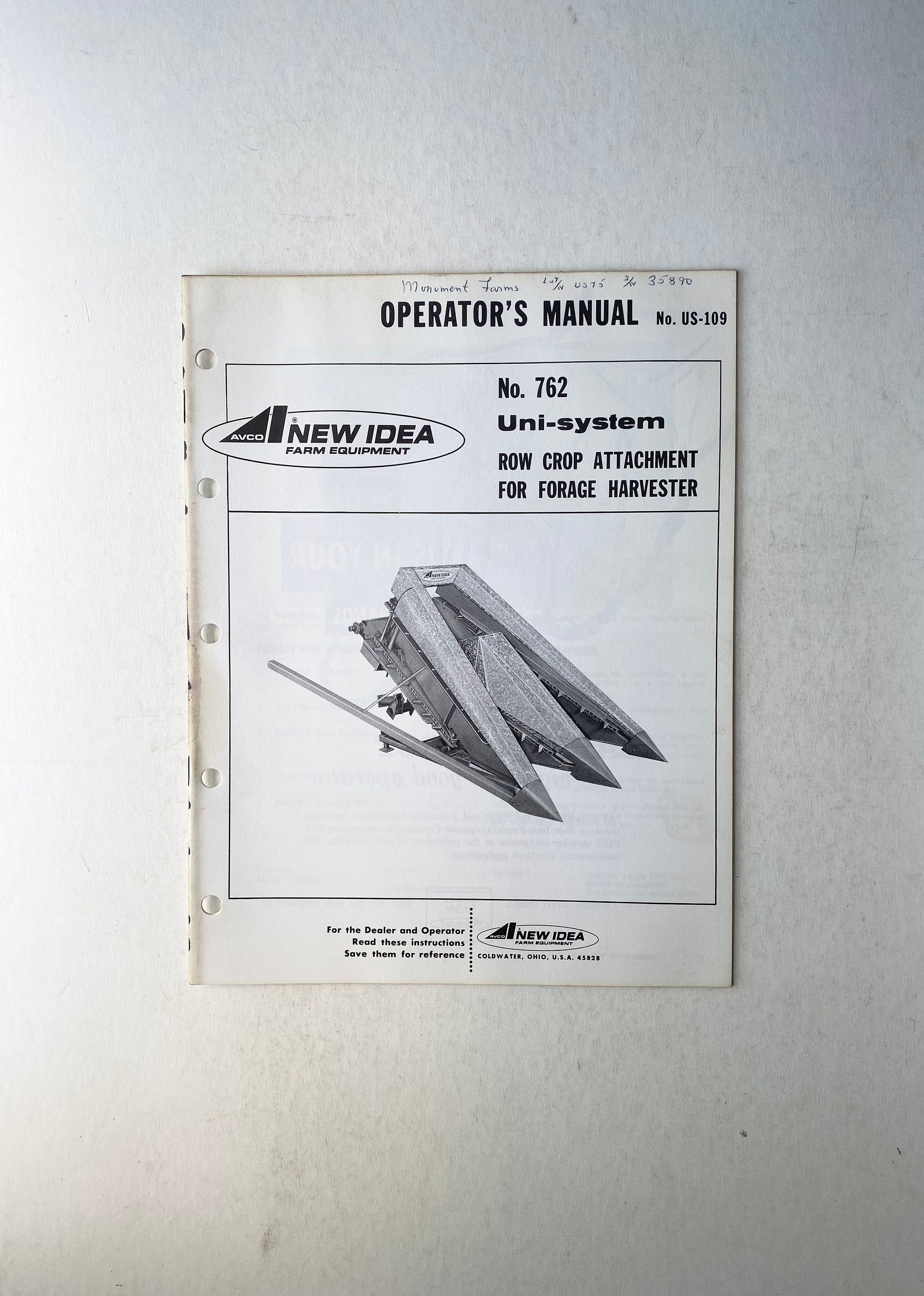 1968 Avco New Idea Farm Equipment Manual No. 762 - Etsy