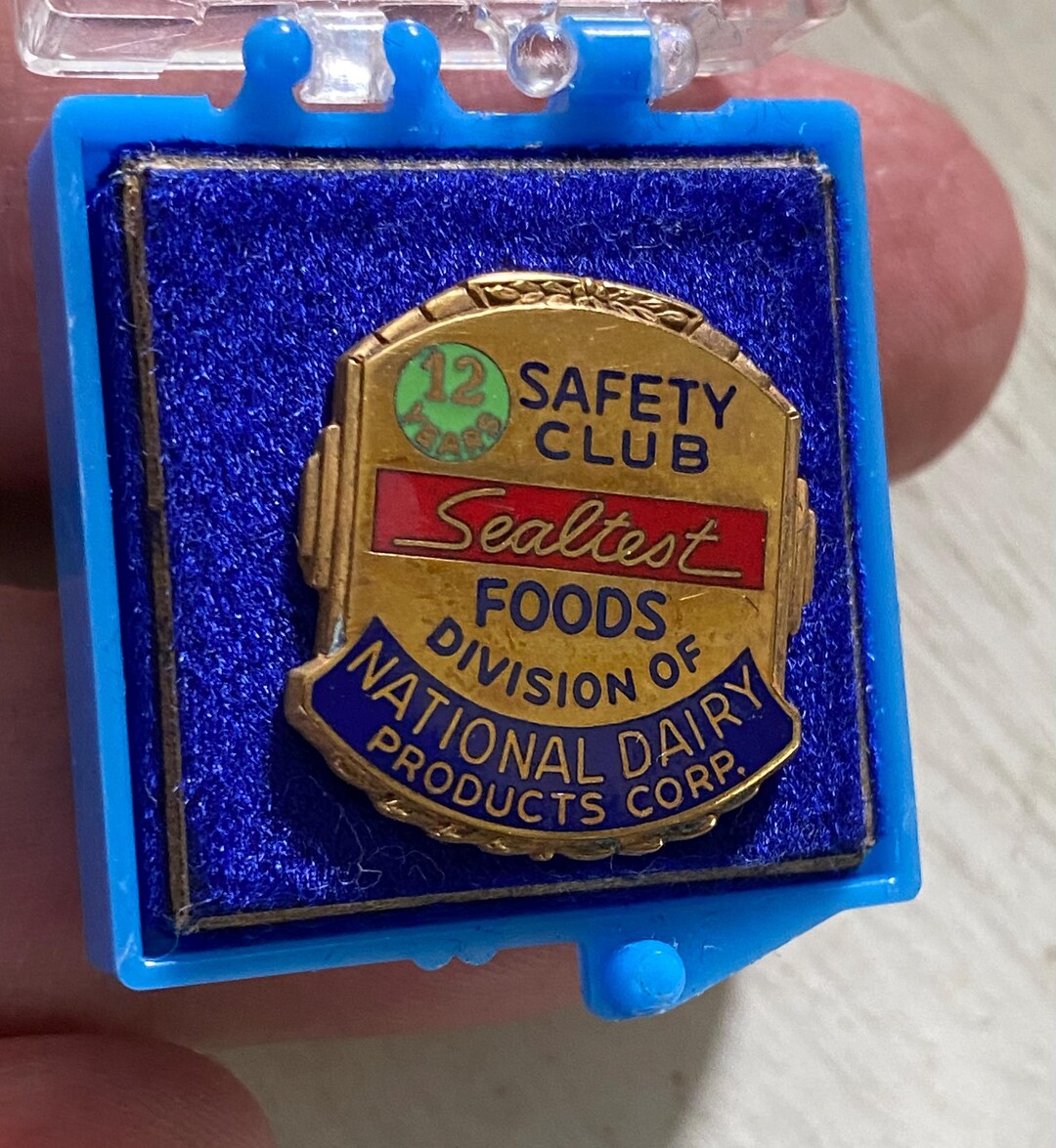 Vintage 12 Years Safety Club Lapel Pin Sealtest Foods Division of ...