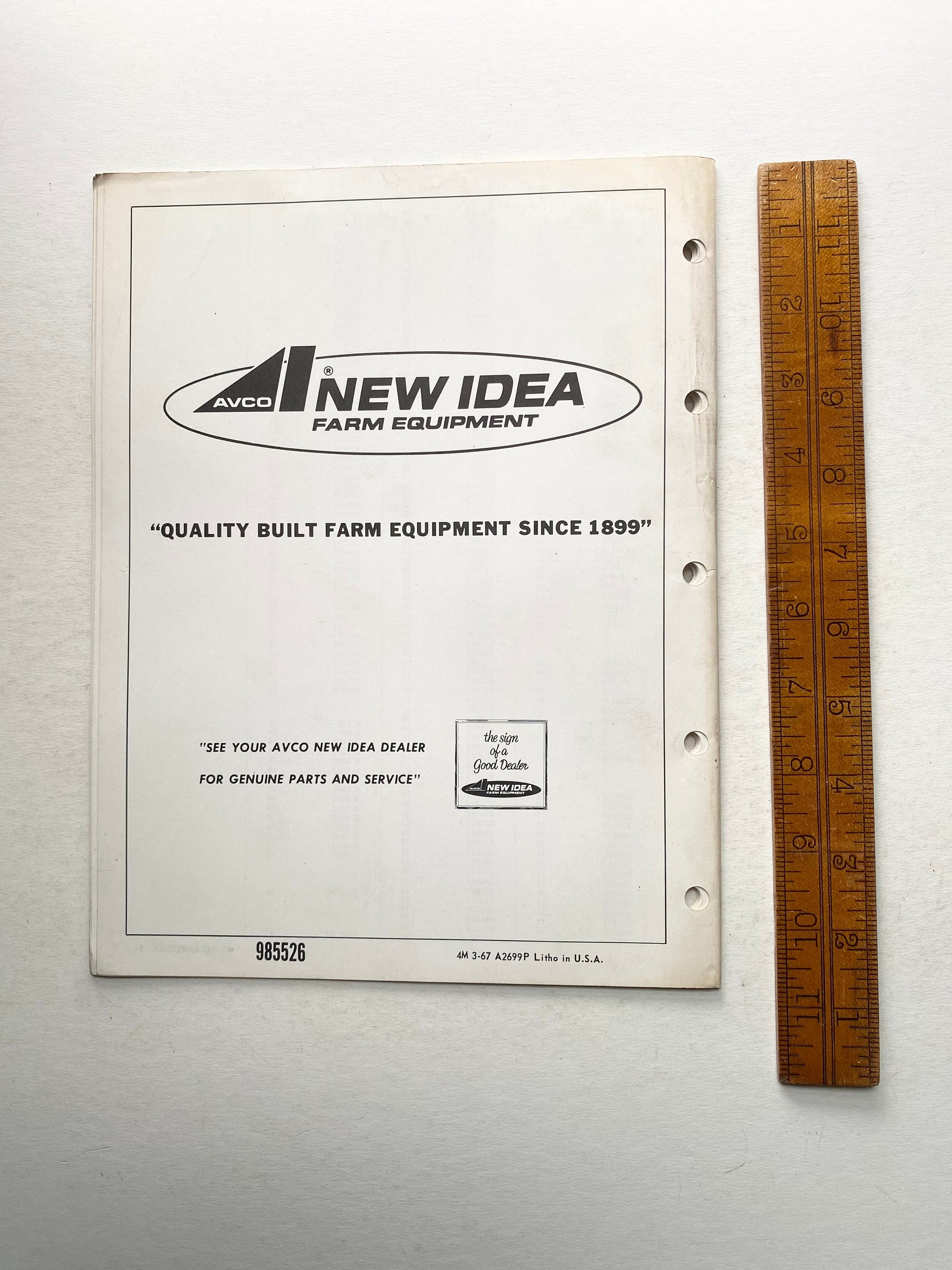 Original 1967 Avco New Idea Farm Equipment No. 827 Shedder Owner’s ...