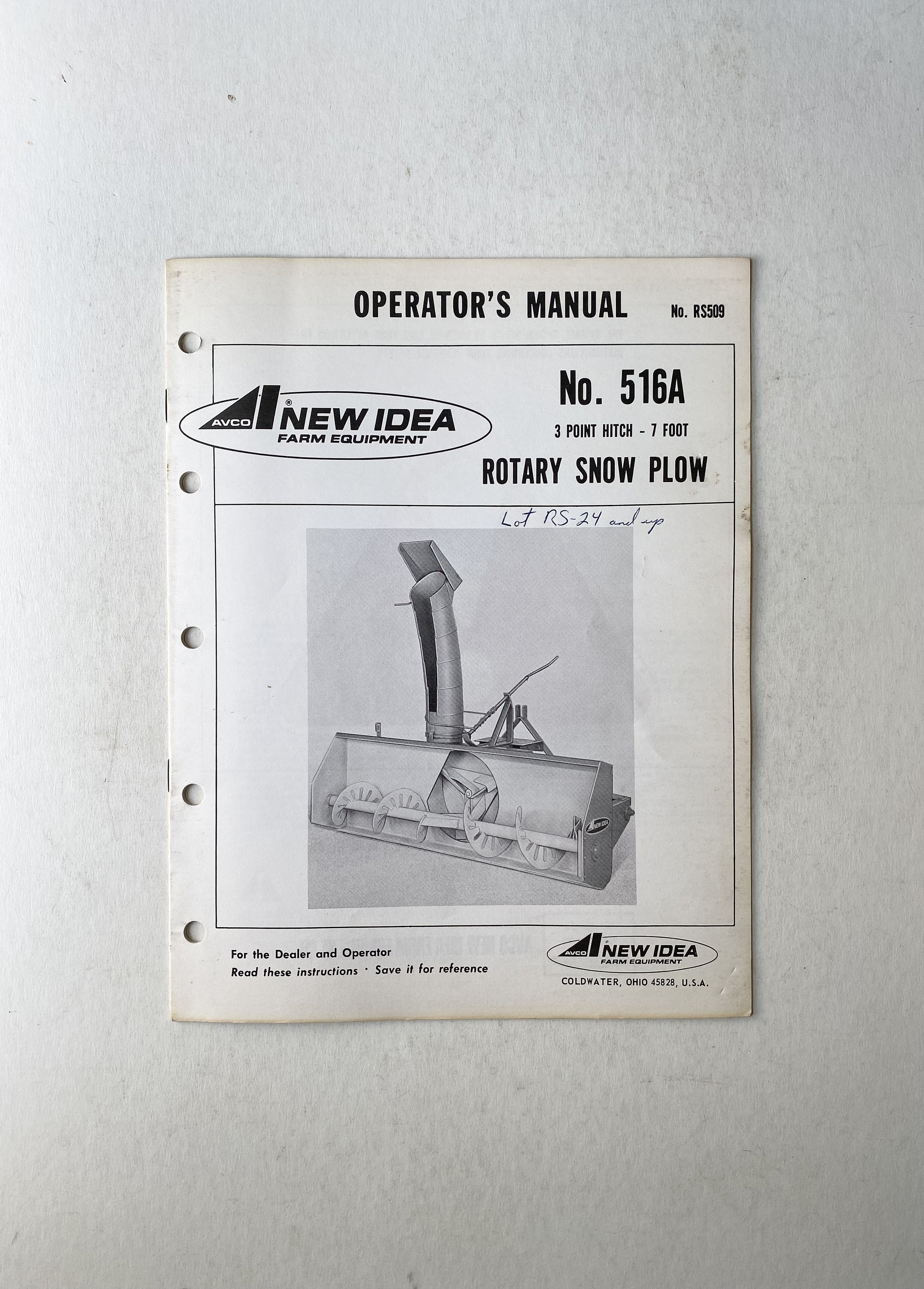 Original 1976 Avco New Idea Farm Equipment No. 516A 3 Point - Etsy