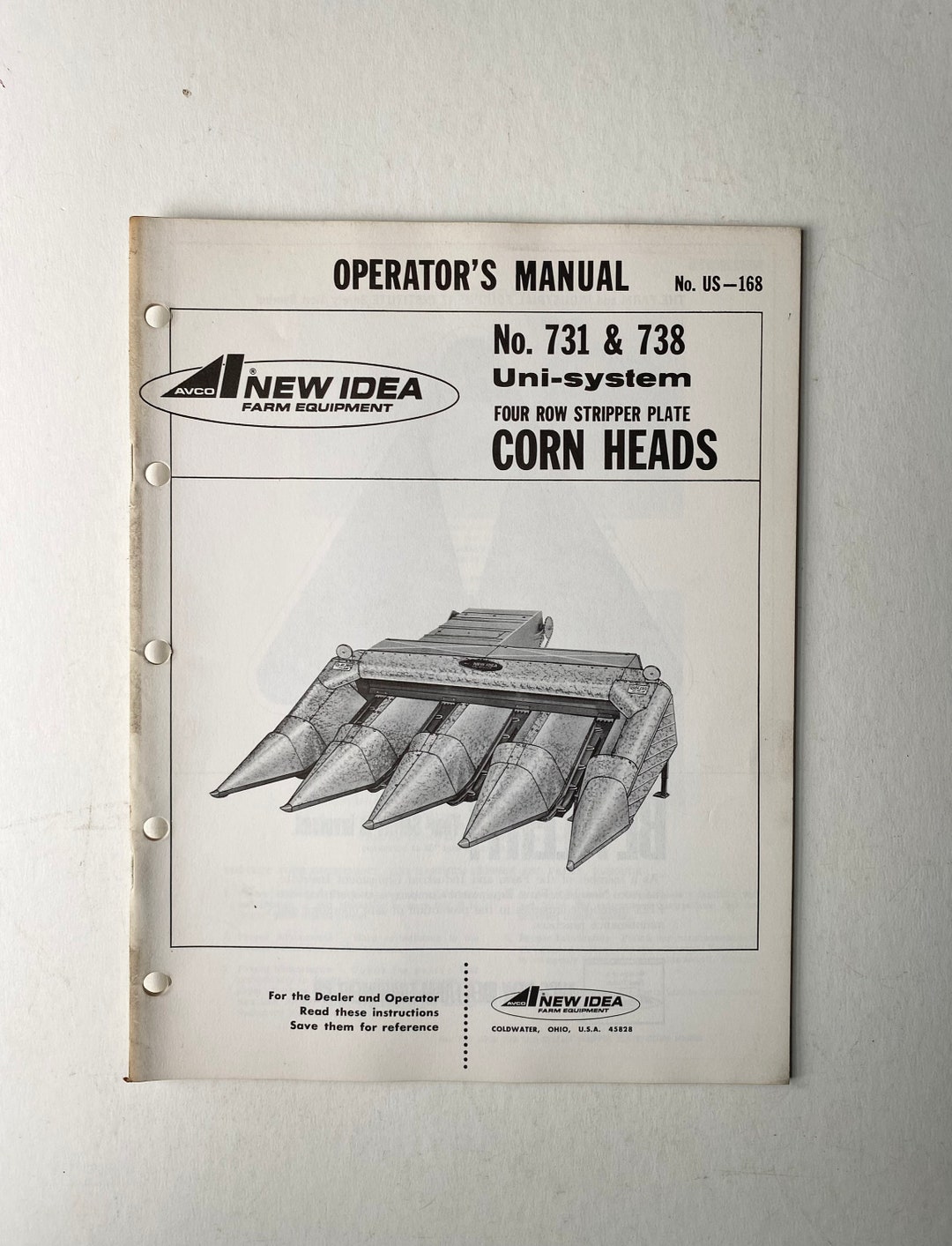 1973 AVCO New Idea Farm Equipment Operator's Manual No. US-168 - Etsy