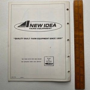 Original 1973 AVCO New Idea Farm Equipment No. 762 Uni-system Row Crop ...