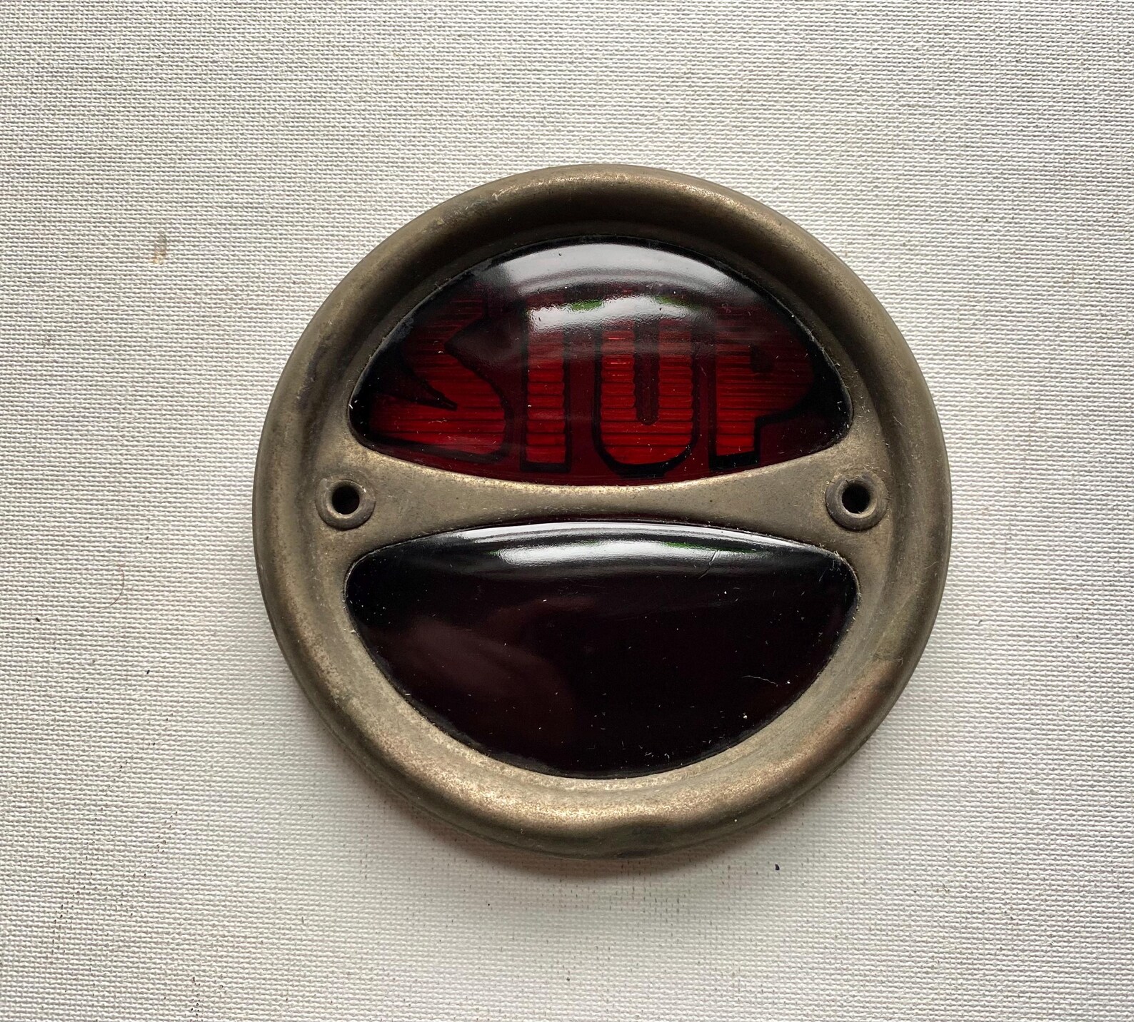 Antique Rat Rod Hot Rod STOP Tail Light Lens Cover - 4 3/8” - Raised ...