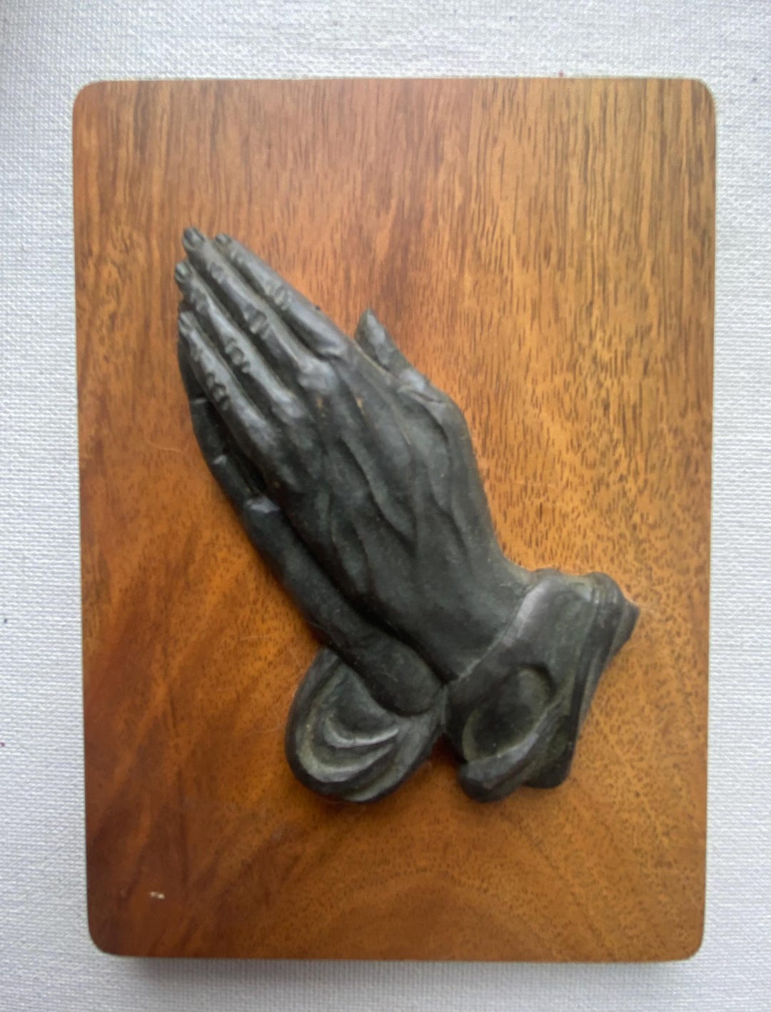 Beautiful Hand Carved Wooden Praying Hands Wall Plaque Made in West ...