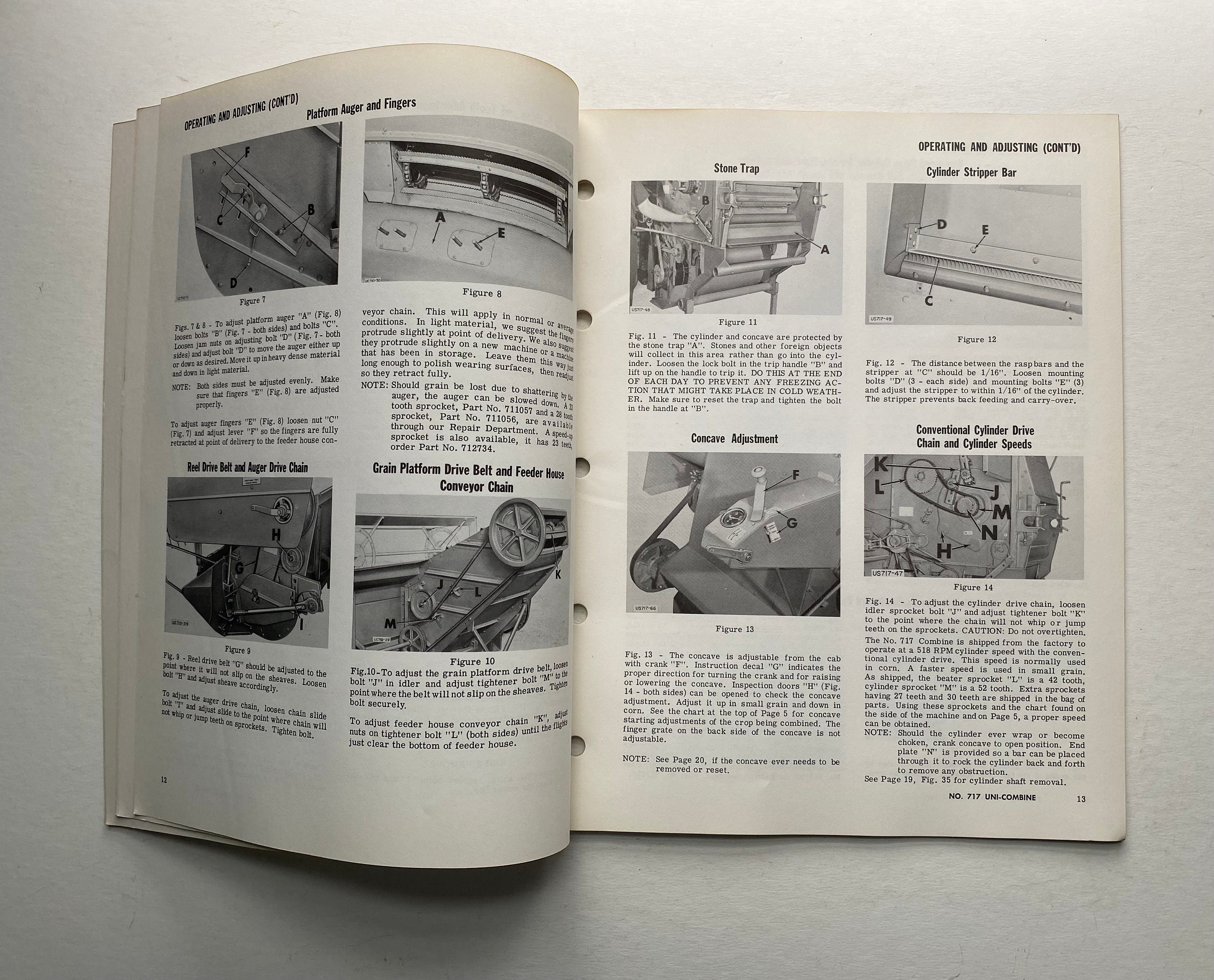 Original 1974 AVCO New Idea Farm Equipment No. 717 Uni-combine Operator ...
