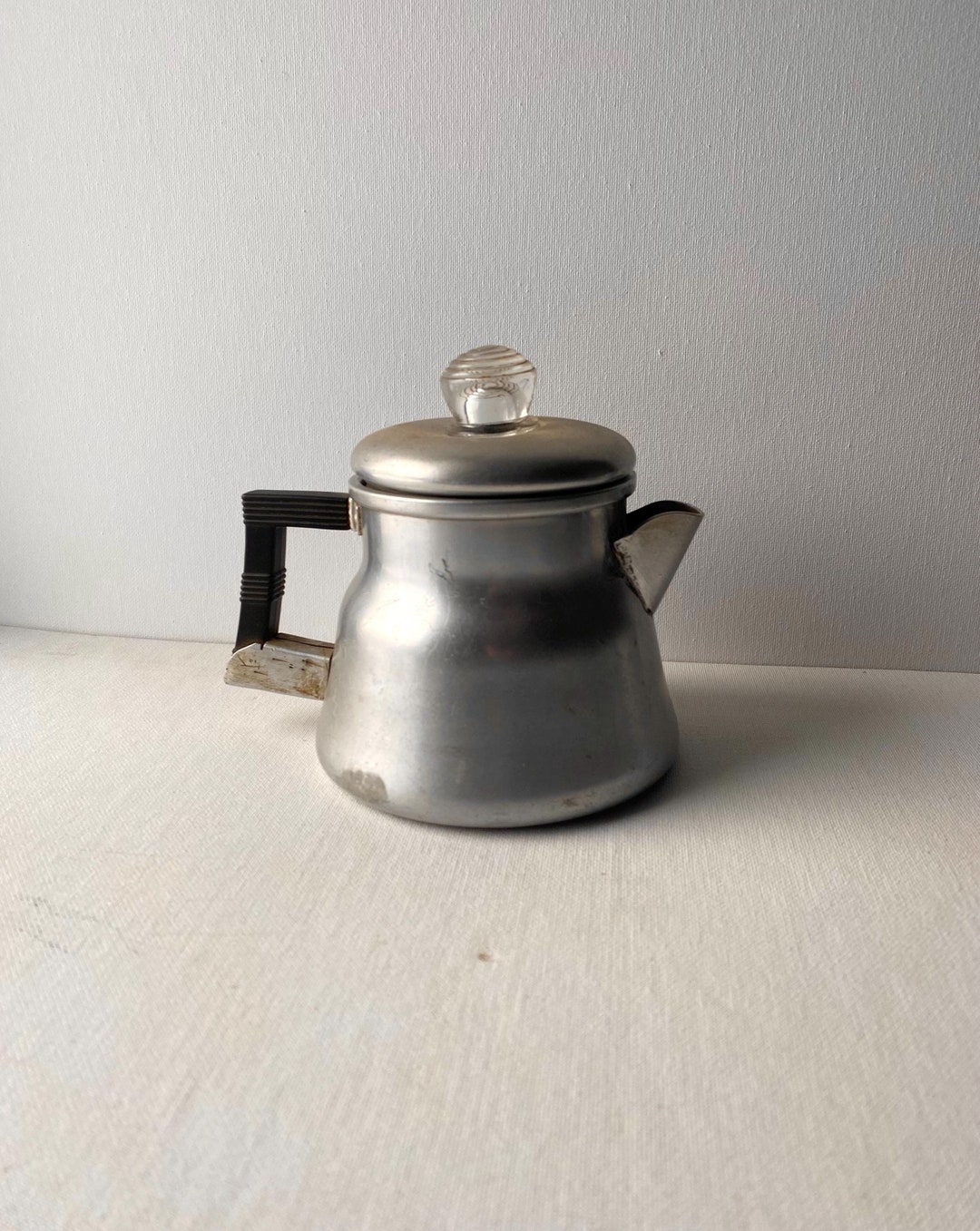 Complete 1950’s Aluminum Wear-ever Two Cup Stove Top Coffee Percolator ...