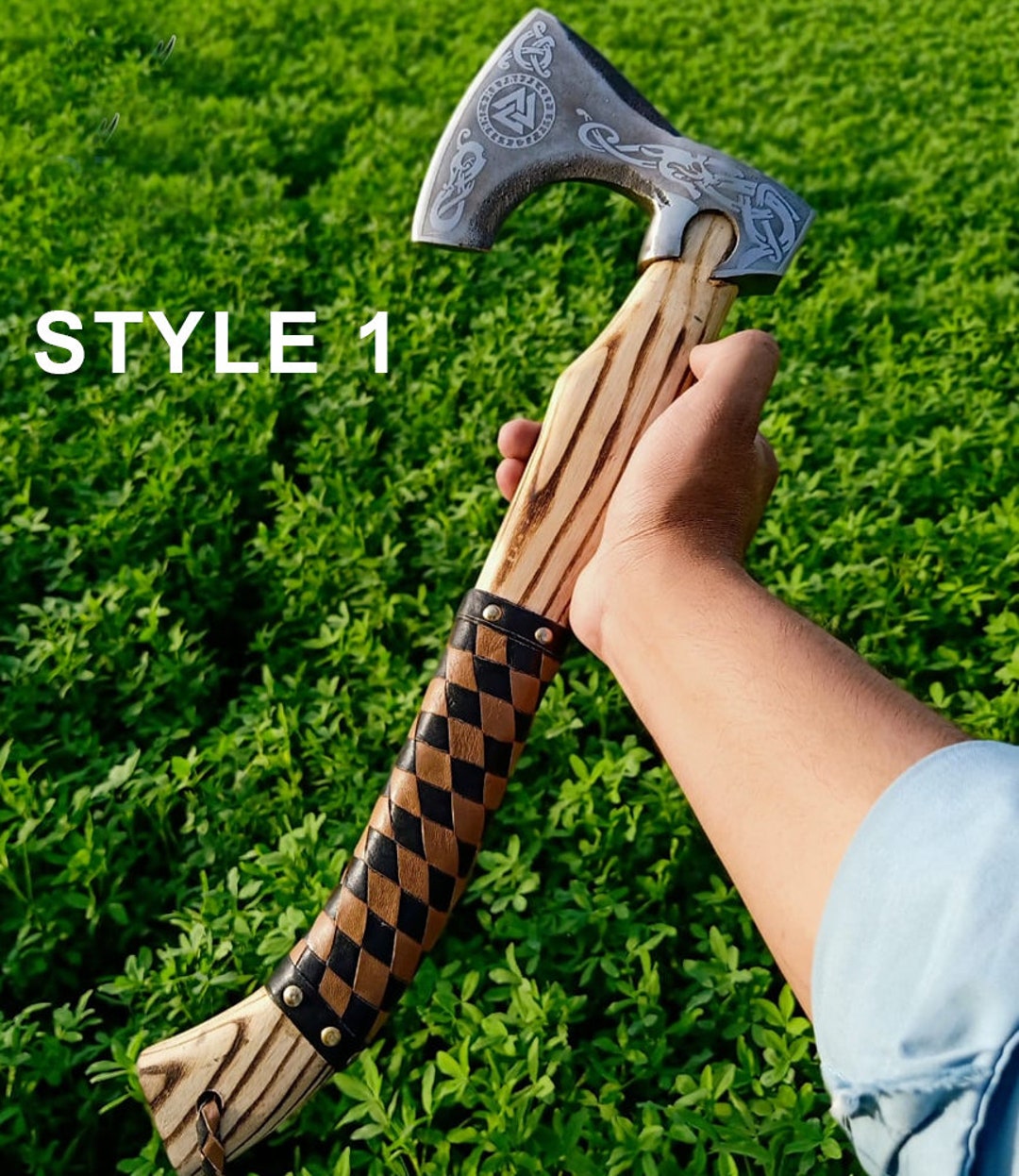 Viking Axes Handmade Damascus Axe Builds With High Corban - Etsy