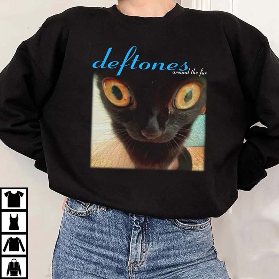 Deftones Around the Fur Cat Band Vtg Black Men Black Tee - Etsy