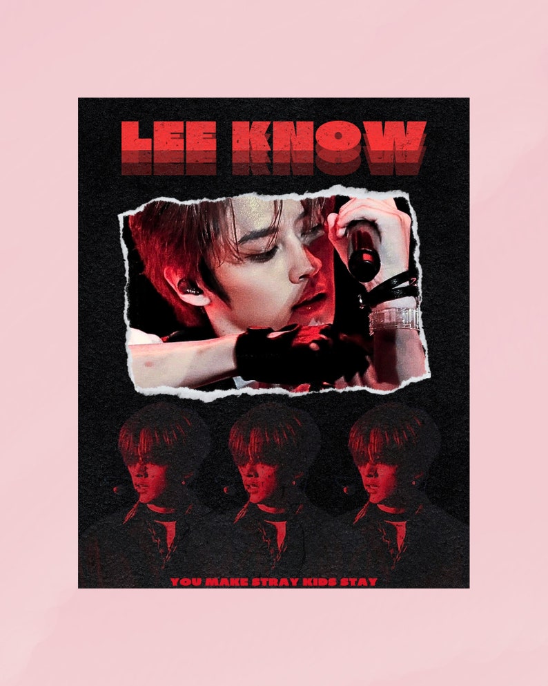 Original Lee Know of Stray Kids Poster Wall Art Wall Decor Kpop Prints ...