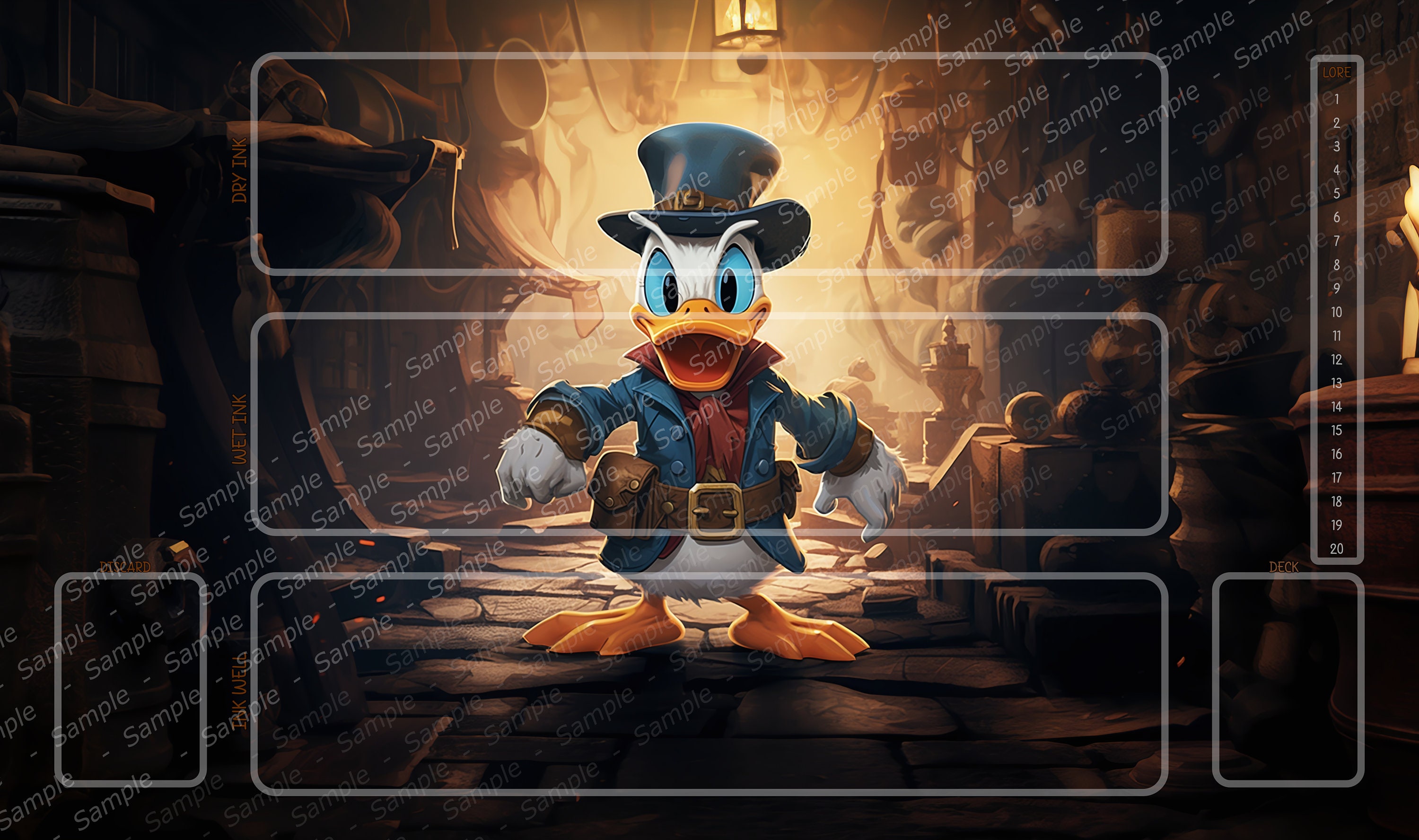 Lorcana Playmat Artwork Explorer Donald Duck with/without Playzones - Etsy