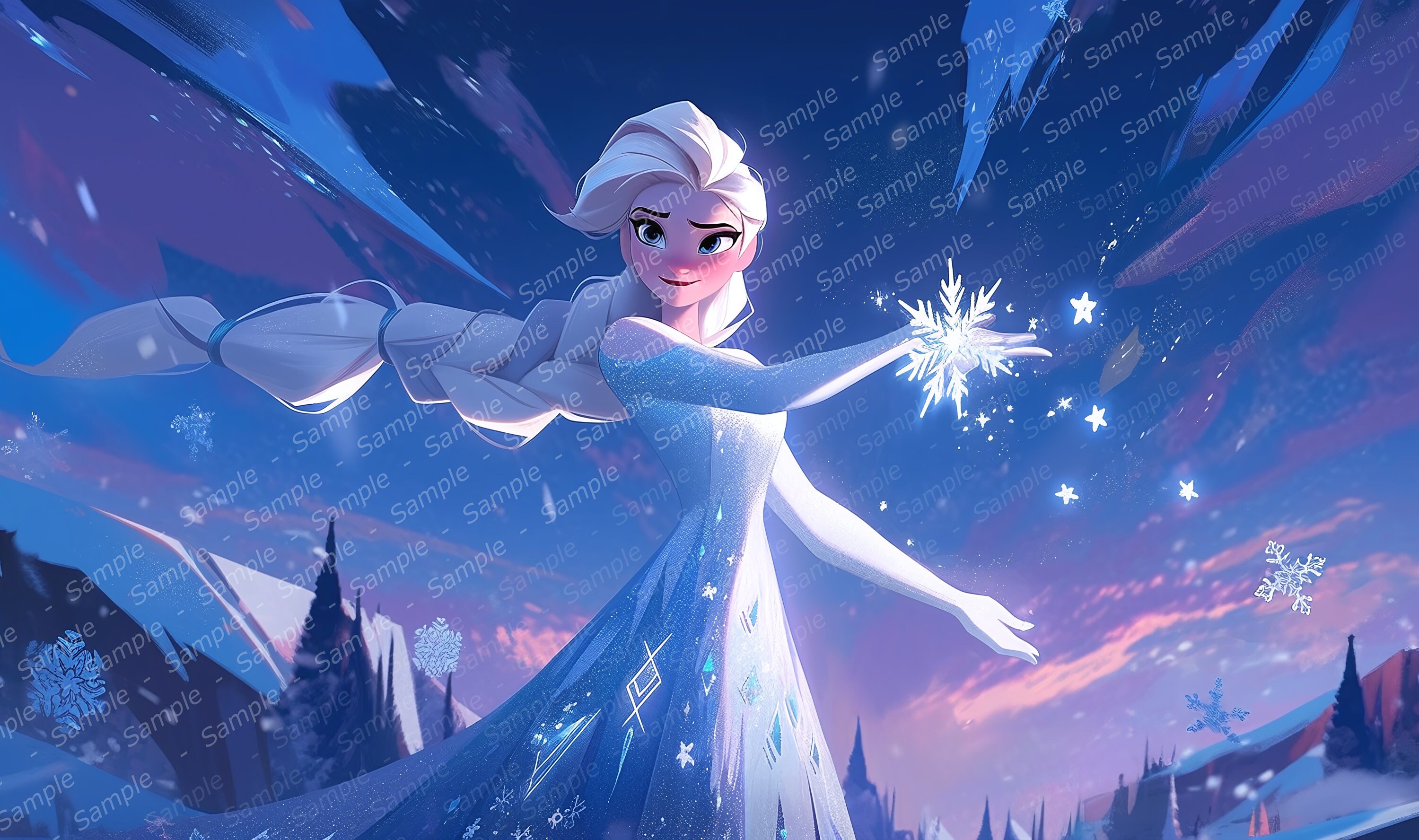 Lorcana Playmat Artwork Elsa the Snow Queen With/without Playzones - Etsy
