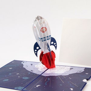 Rocket Congrats - Pop up Greeting Card With Envelope - Unique 3D ...