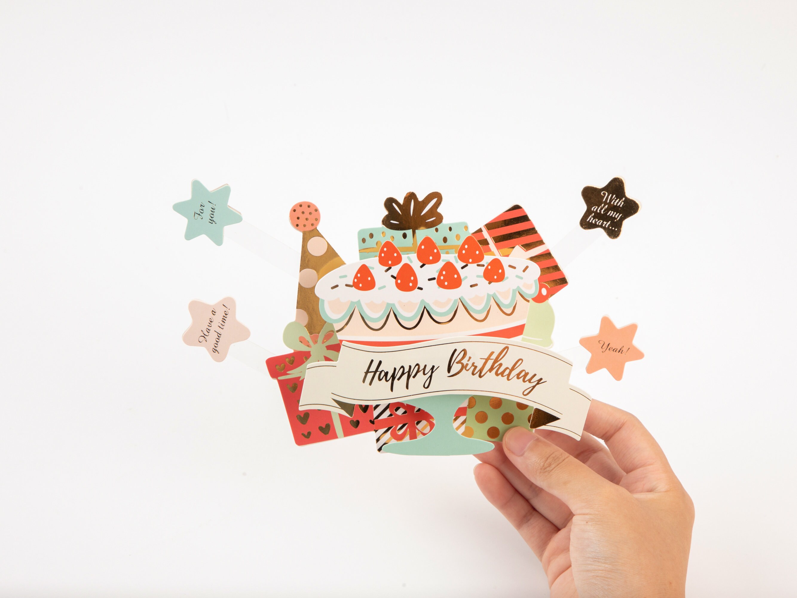 Happy Birthday Stand up Card Wall Decor Pop-up Card 3D Creative Unique ...