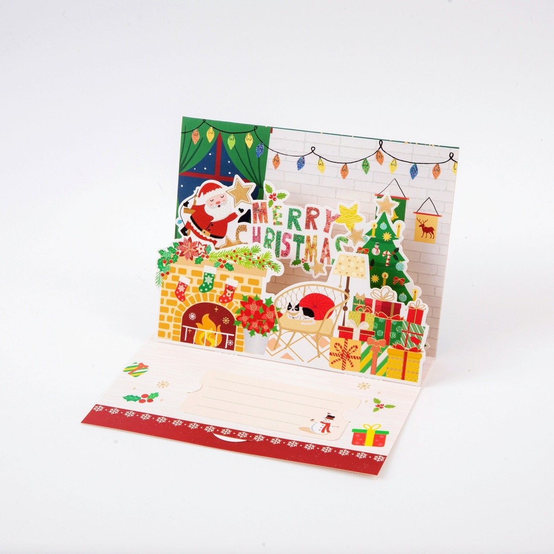 Santa Just Dropped off Some Goodies - Merry Christmas Pop up Greeting ...