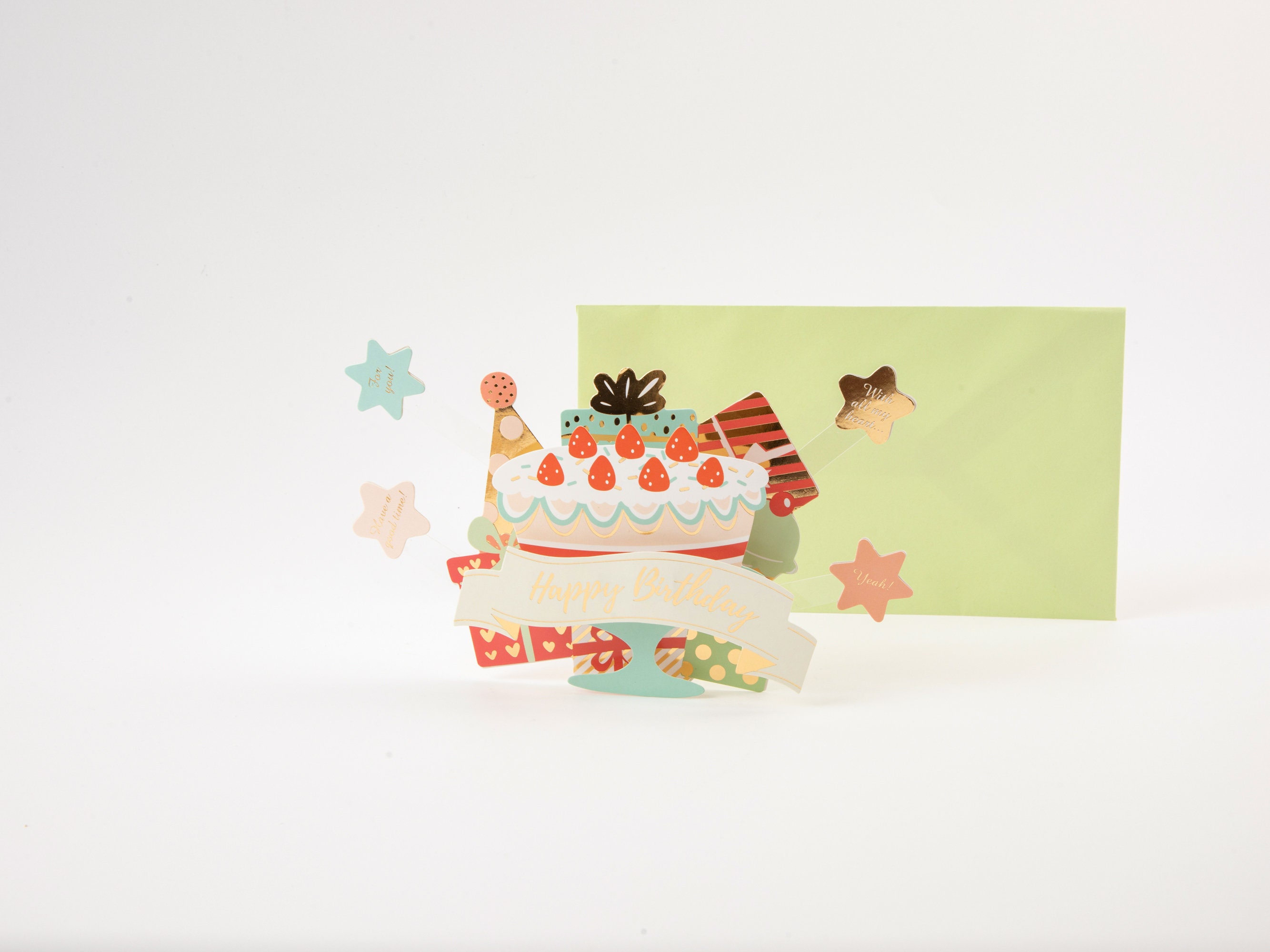 Happy Birthday Stand up Card Wall Decor Pop-up Card 3D Creative Unique ...