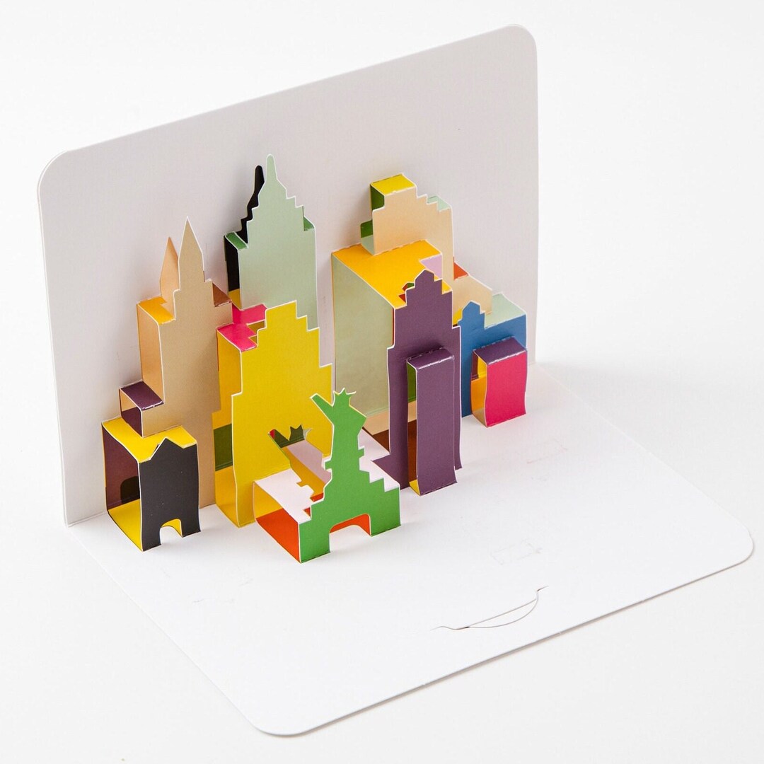 New York Skyline Pop up Greeting Card With Envelope Cute 3D Greeting ...