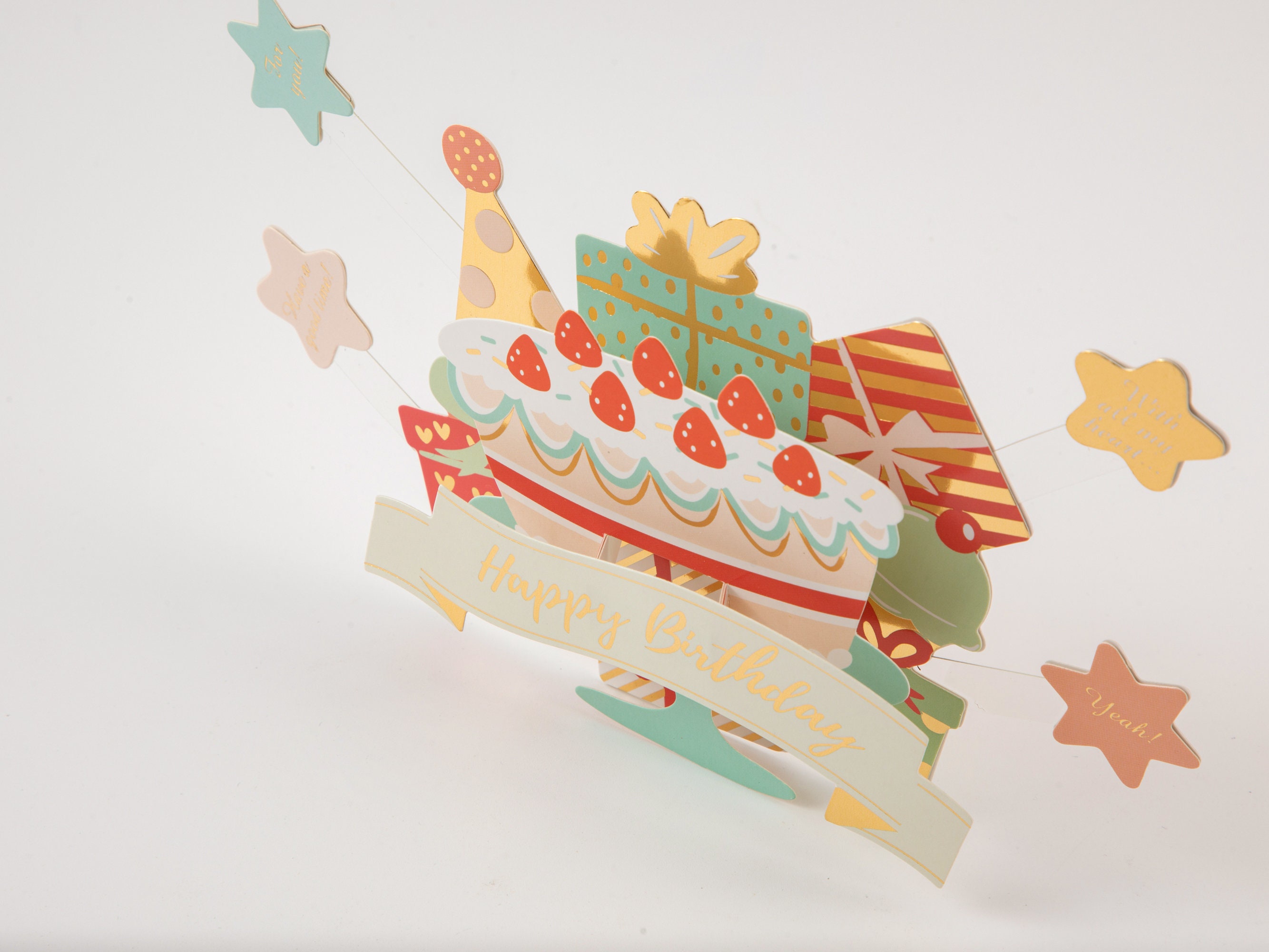 Happy Birthday Stand up Card Wall Decor Pop-up Card 3D Creative Unique ...