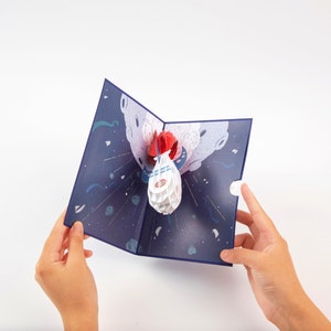Rocket Congrats - Pop up Greeting Card With Envelope - Unique 3D ...