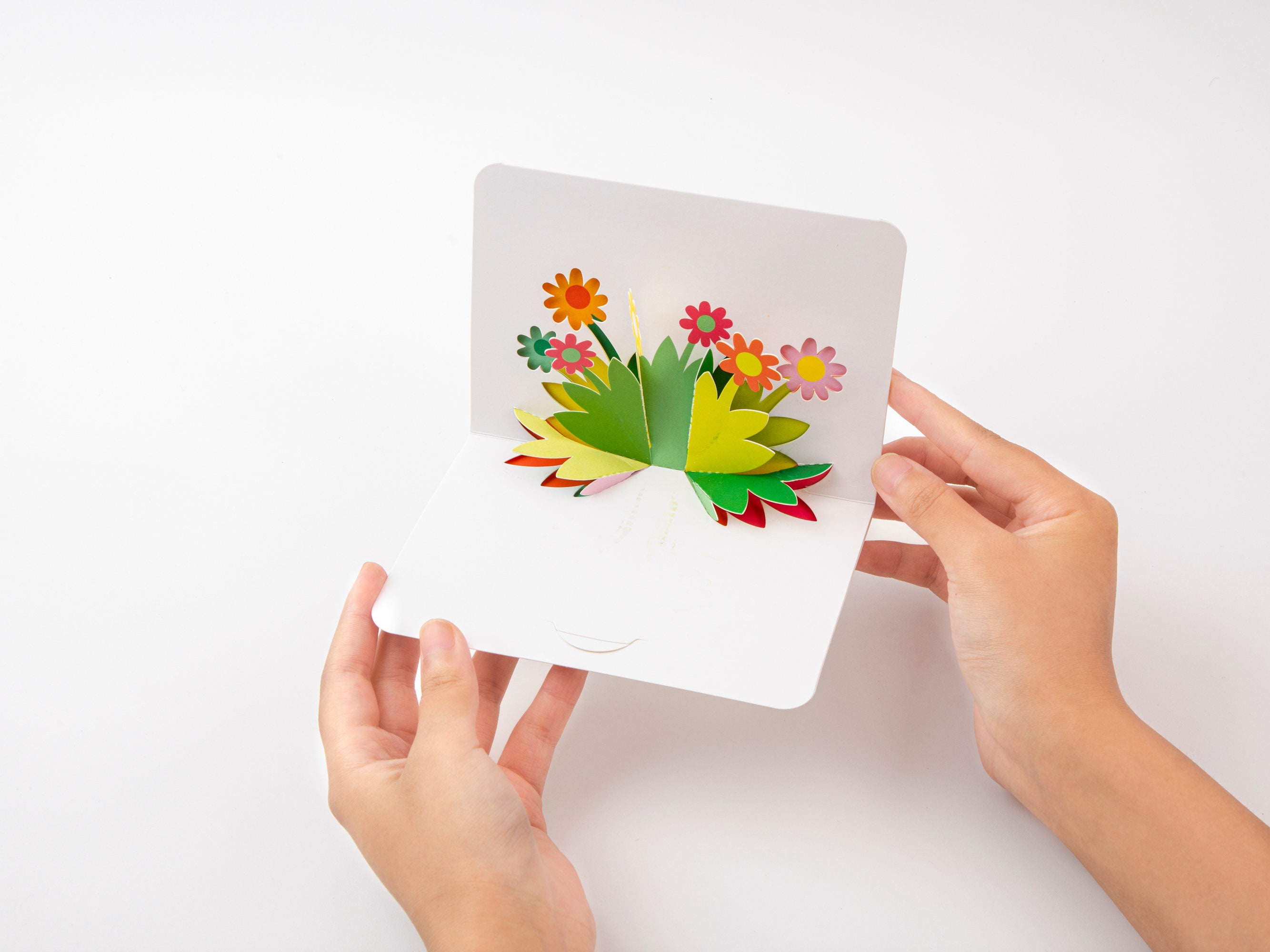Floral Burst Greeting Card Minimalist Pop-up Card 3D Creative Unique ...
