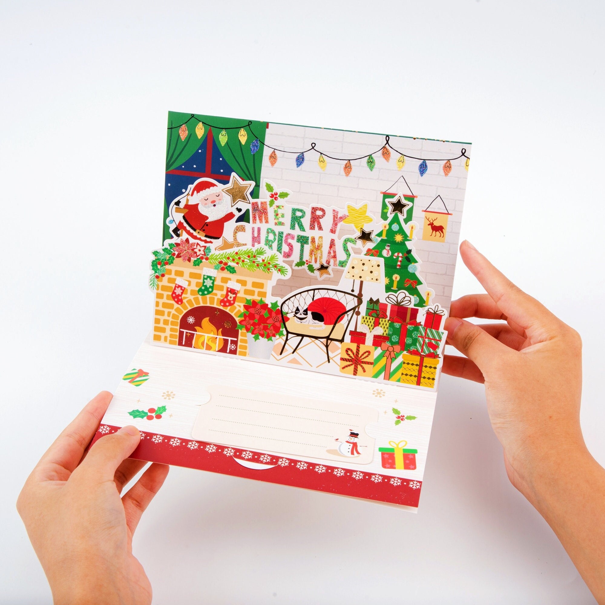 Santa Just Dropped off Some Goodies - Merry Christmas Pop up Greeting ...