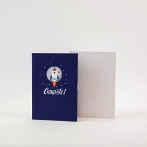 Rocket Congrats - Pop up Greeting Card With Envelope - Unique 3D ...