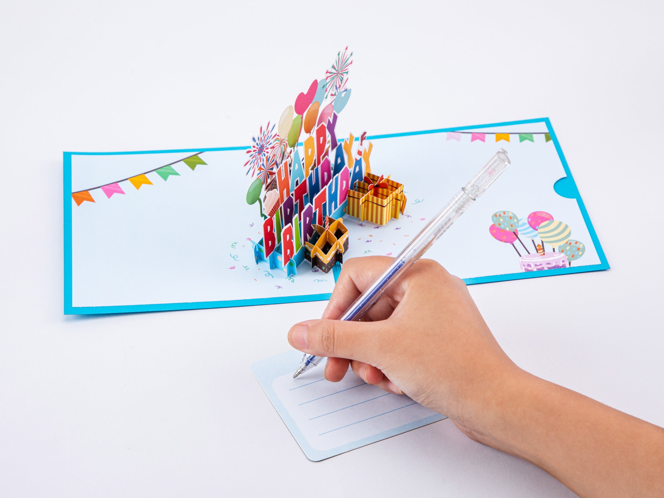 Happy Birthday Balloon Pop-up Card Celebration Popup Card 3D Creative ...